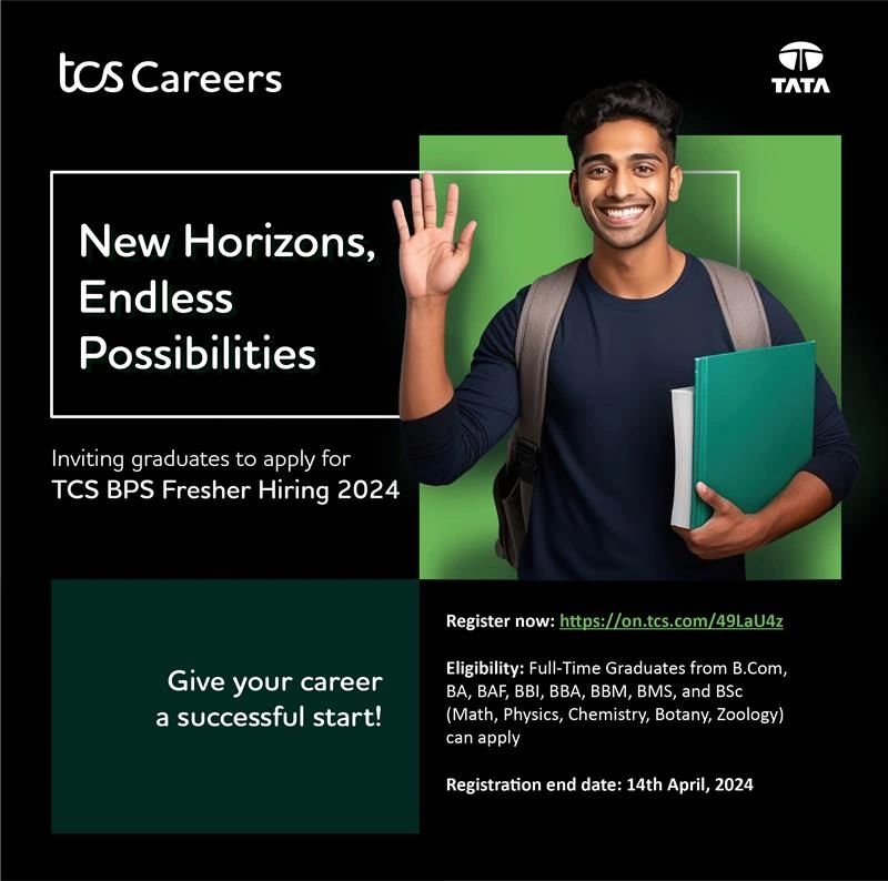 Girish Prakash on LinkedIn: TCS BPS Freshers Hiring 2024 registration ... Girish Prakash on LinkedIn: TCS BPS Freshers Hiring 2024 registration ...