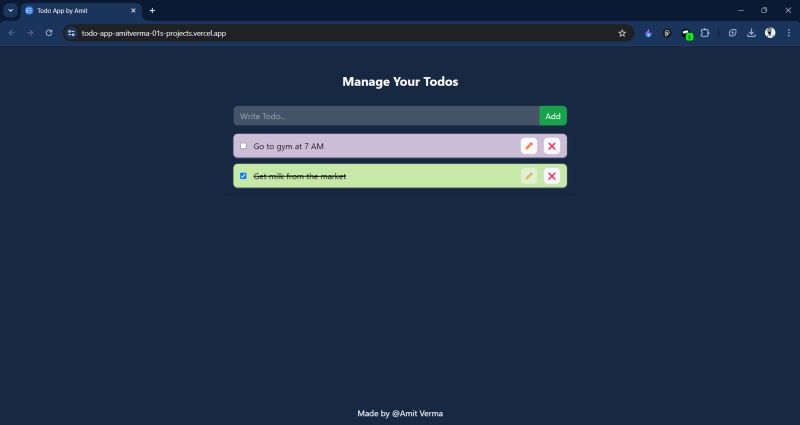 Amit Verma on LinkedIn: #react #vercel #todoapp #productivity # ... Amit Verma on LinkedIn: #react #vercel #todoapp #productivity # ...