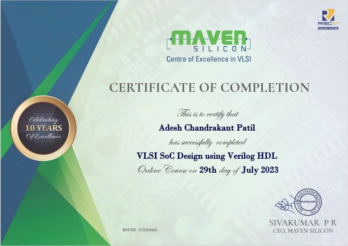 Adesh Chandrakant Patil on LinkedIn: #vlsi #socdesign #veriloghdl Adesh Chandrakant Patil on LinkedIn: #vlsi #socdesign #veriloghdl