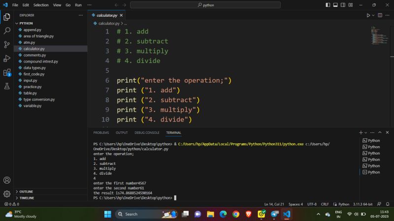 sathvik Mannava on LinkedIn: python code for calculator Kiran Sagar ... sathvik Mannava on LinkedIn: python code for calculator Kiran Sagar ...