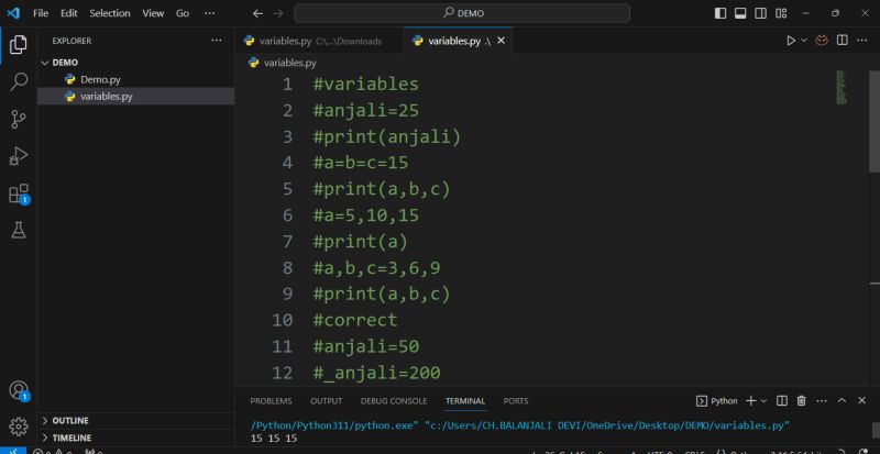 Balanjali devi Chodisetti on LinkedIn: Task 4-comments,data types ... Balanjali devi Chodisetti on LinkedIn: Task 4-comments,data types ...