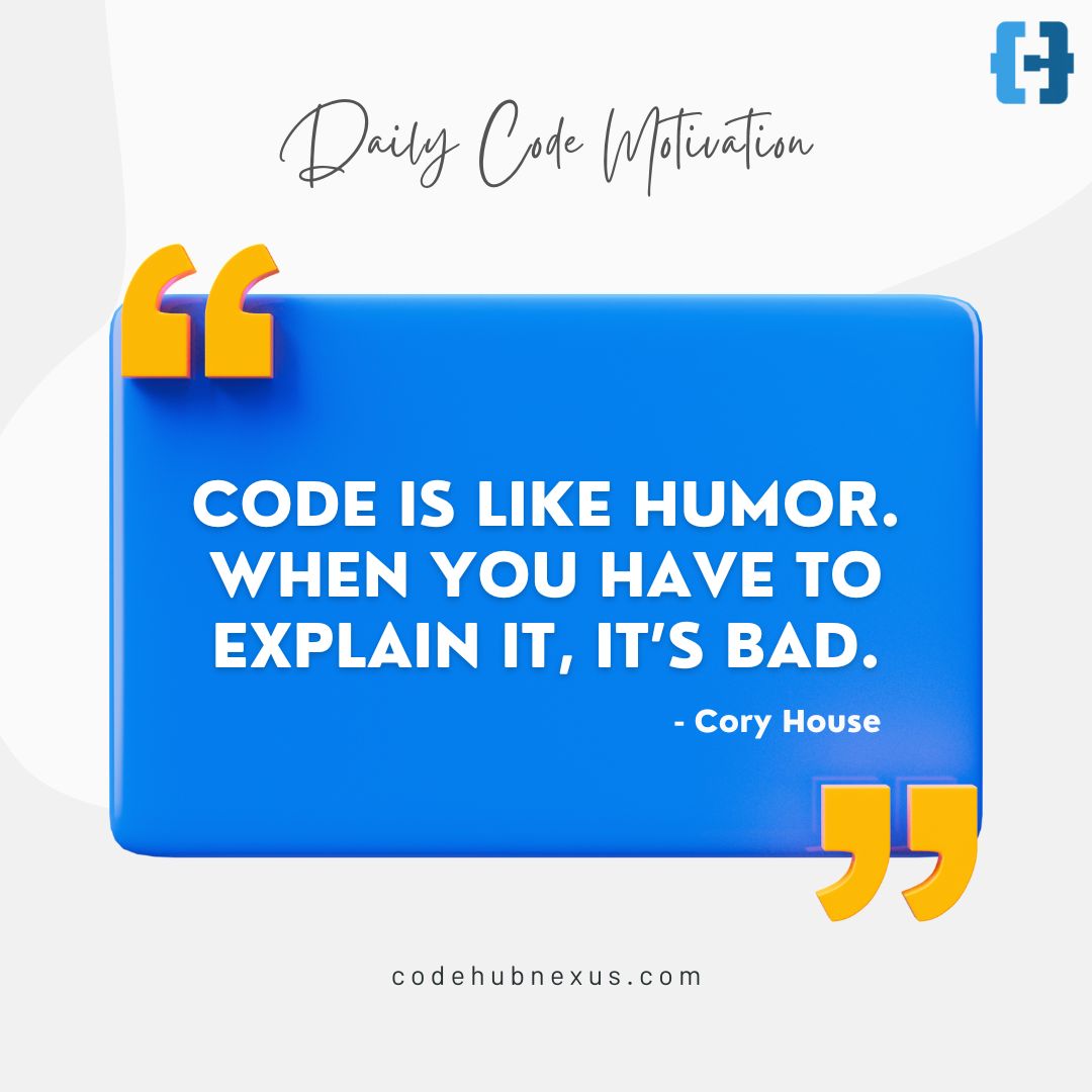 Codehub Nexus on LinkedIn: #codeislikehumor #codehubnexus # ... Codehub Nexus on LinkedIn: #codeislikehumor #codehubnexus # ...