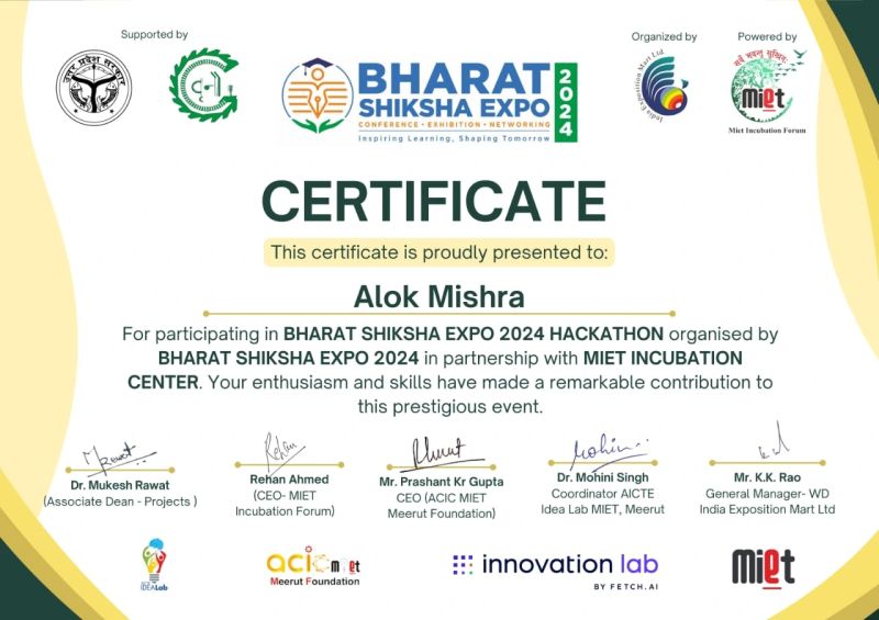 Alok Mishra on LinkedIn: Hackathon Alok Mishra on LinkedIn: Hackathon