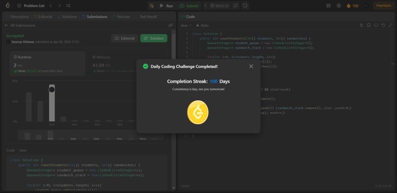 #100daysofcode #softwaredevelopment #leetcode | Swarup Vishwas #100daysofcode #softwaredevelopment #leetcode | Swarup Vishwas