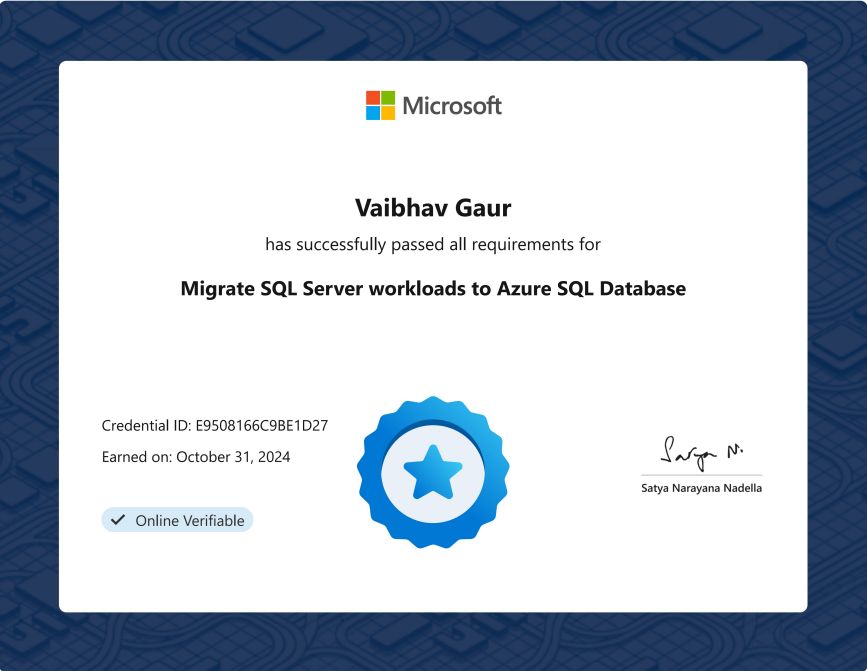 Vaibhav Gaur on LinkedIn: #azuresql #sqlserver #databasemigration # ... Vaibhav Gaur on LinkedIn: #azuresql #sqlserver #databasemigration # ...