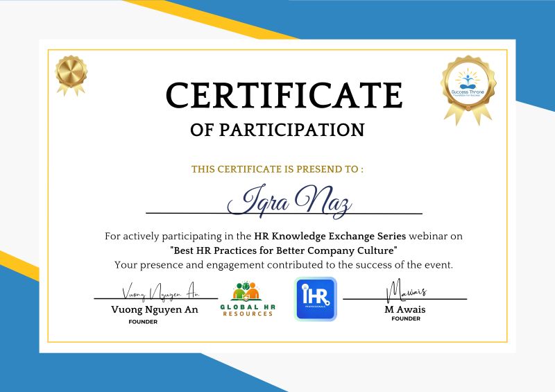 Iqra Naz (CHRMP, CIRP) on LinkedIn: π Thrilled to Share! π Iβve earned ... Iqra Naz (CHRMP, CIRP) on LinkedIn: π Thrilled to Share! π Iβve earned ...