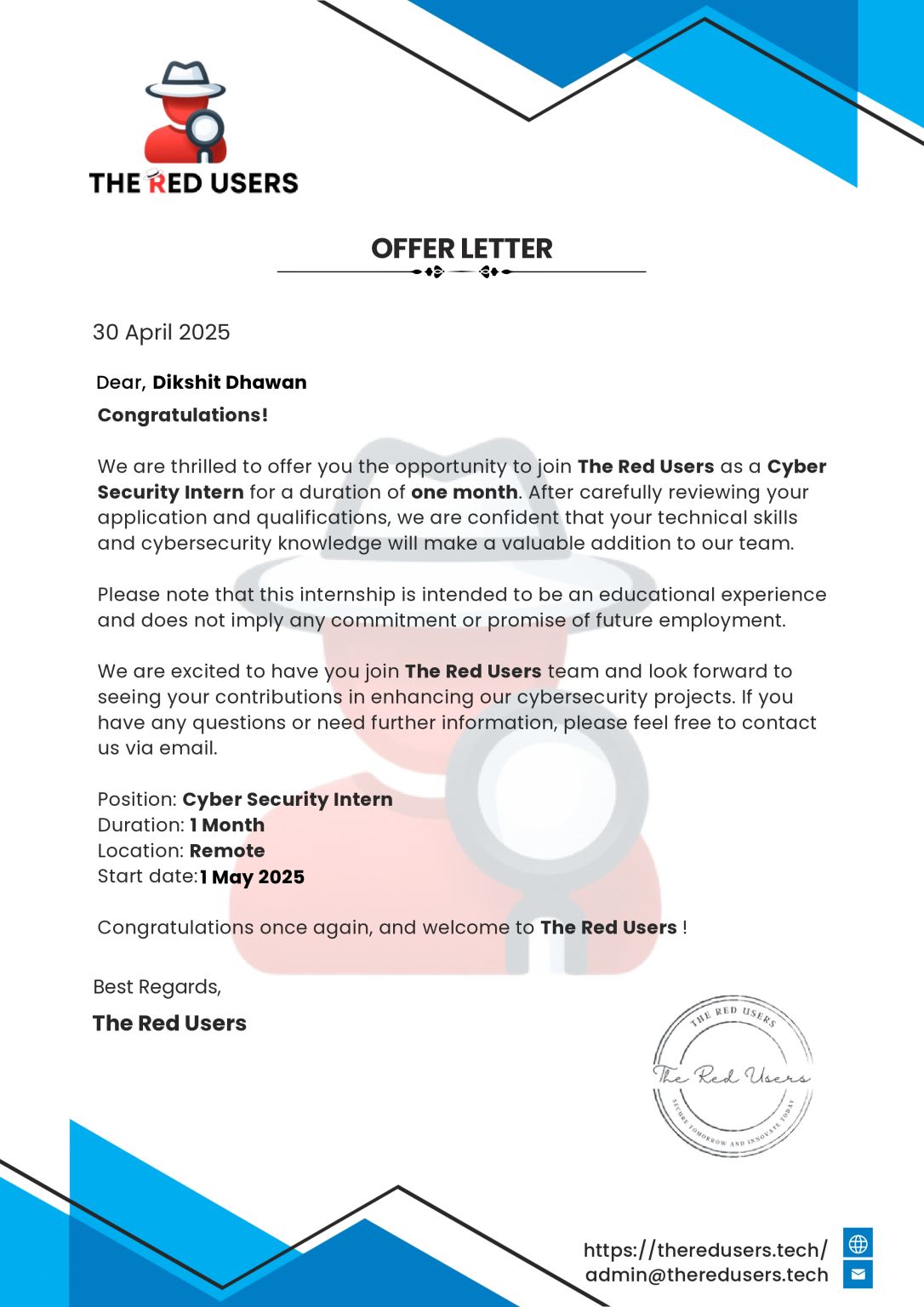 #cybersecurityinternship #theredusers #infosec #redteamops # ... #cybersecurityinternship #theredusers #infosec #redteamops # ...