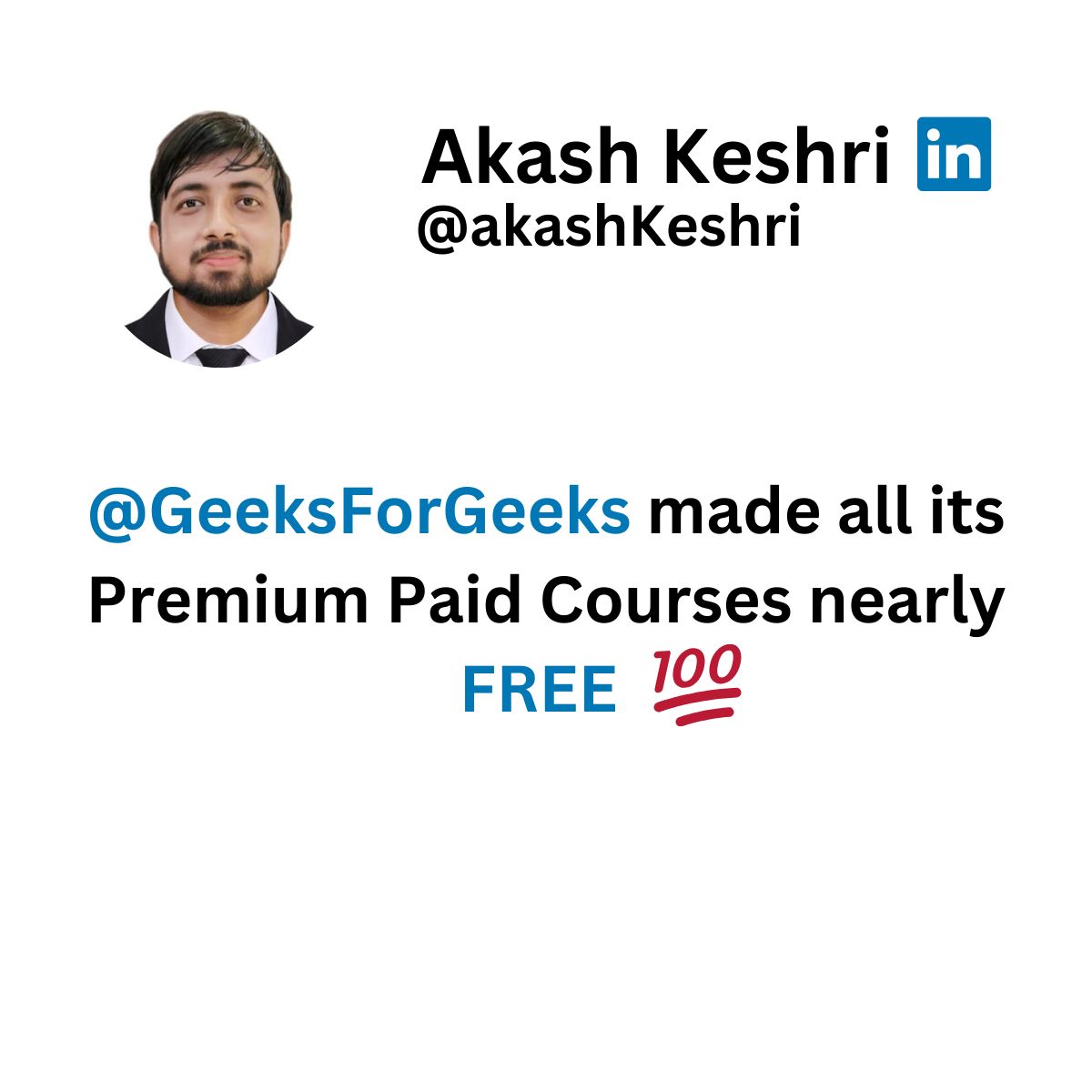 Akash Keshri on LinkedIn: #learninggoals #upskilling #gfg # ... Akash Keshri on LinkedIn: #learninggoals #upskilling #gfg # ...