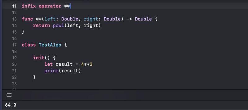 Create custom exponentiation operator using infix operator ... Create custom exponentiation operator using infix operator ...