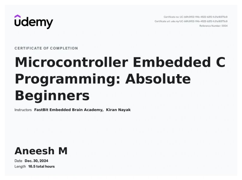 ANEESH M on LinkedIn: #embeddedsystems #microcontrollers # ... ANEESH M on LinkedIn: #embeddedsystems #microcontrollers # ...
