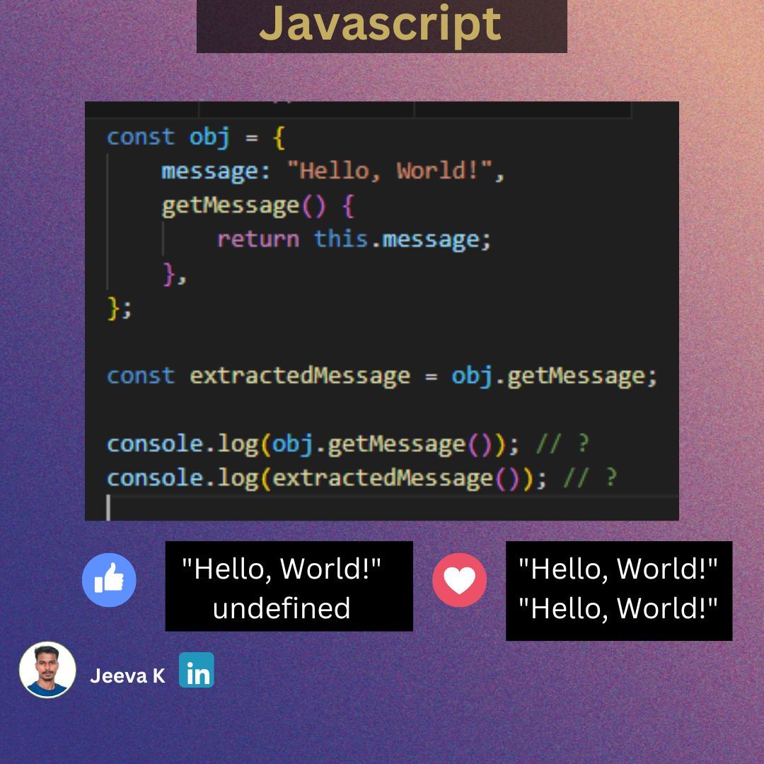 Jeeva K on LinkedIn: #javascript #interviewprep #technicalskills Jeeva K on LinkedIn: #javascript #interviewprep #technicalskills