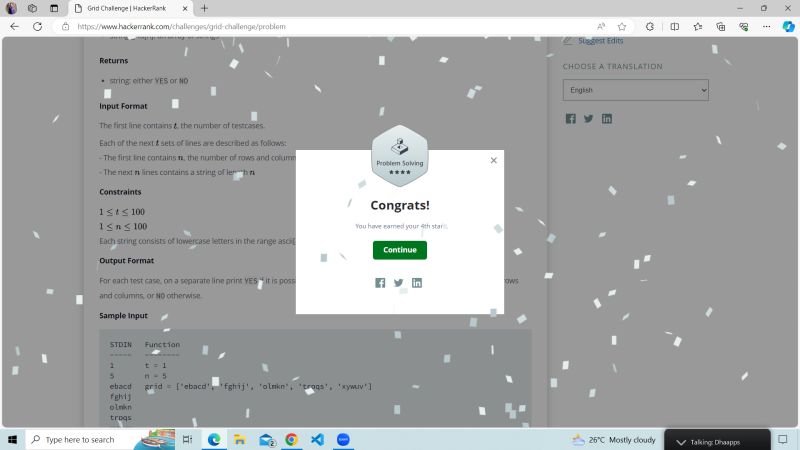 VANDANA APPIREDDIGARI on LinkedIn: #connections #hackerrank #python VANDANA APPIREDDIGARI on LinkedIn: #connections #hackerrank #python