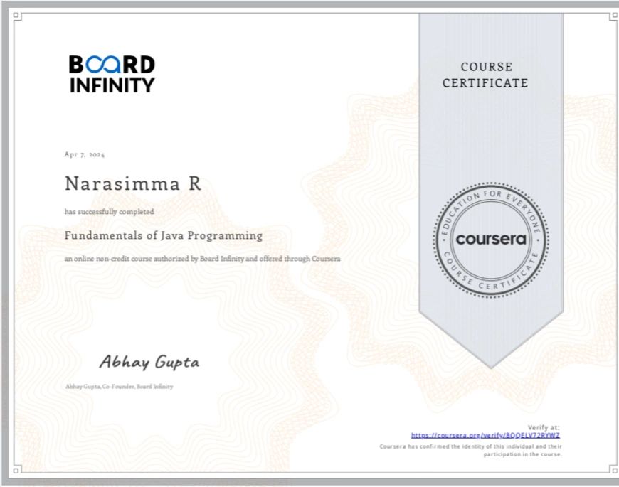 Narasimma R on LinkedIn: #javaprogramming #codingskills # ... Narasimma R on LinkedIn: #javaprogramming #codingskills # ...