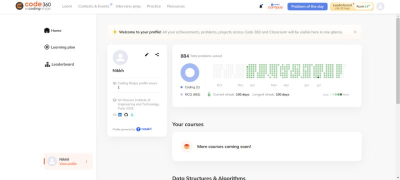 Nikhil Kamode on LinkedIn: #100daysofcode #codingninjas #naukricampus # ... Nikhil Kamode on LinkedIn: #100daysofcode #codingninjas #naukricampus # ...