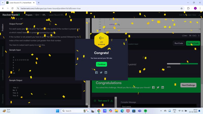 #hackerrank #cplusplus #programming #learningjourney | Sayan Karmakar #hackerrank #cplusplus #programming #learningjourney | Sayan Karmakar