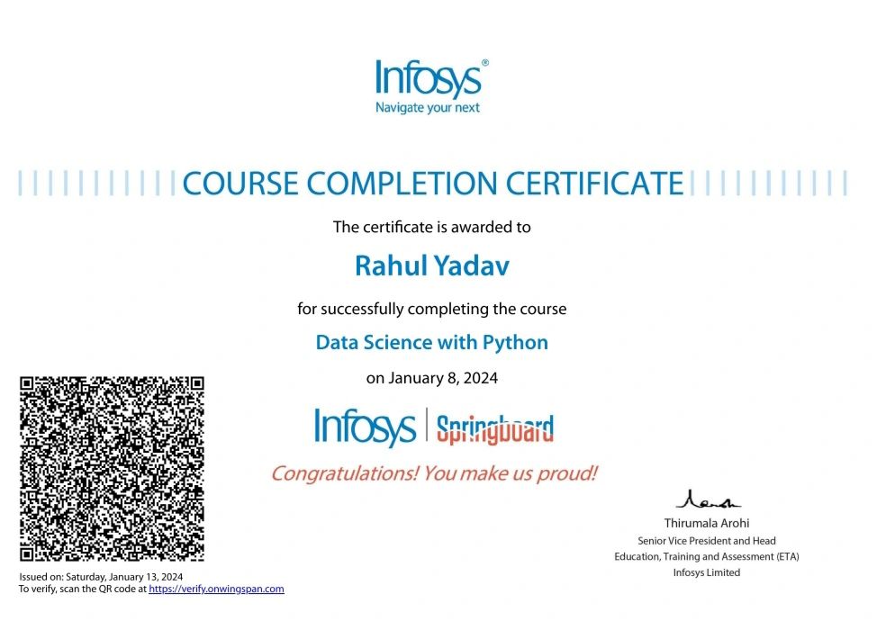 #datascience #python #infosysexperience | Rahul Yadav #datascience #python #infosysexperience | Rahul Yadav