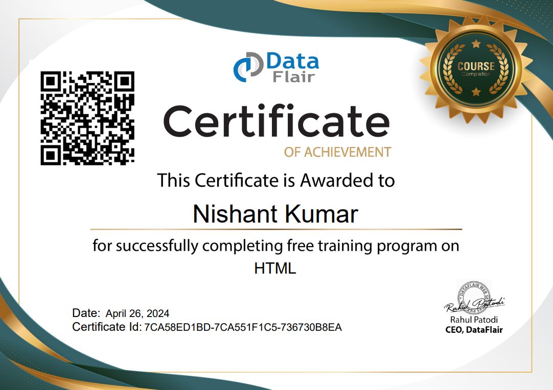 Nishant Kumar on LinkedIn: #html #training #webdevelopment #dataflair Nishant Kumar on LinkedIn: #html #training #webdevelopment #dataflair