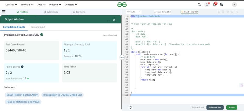 Learned: Converting an Array to a Linked List | NITHIYA S posted on the ... Learned: Converting an Array to a Linked List | NITHIYA S posted on the ...