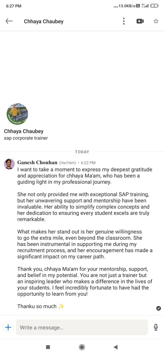Chhaya Chaubey posted on LinkedIn Chhaya Chaubey posted on LinkedIn