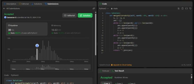 Day 26 of #100DaysOfCode challenge: Merge strings | Saravanan G posted ... Day 26 of #100DaysOfCode challenge: Merge strings | Saravanan G posted ...