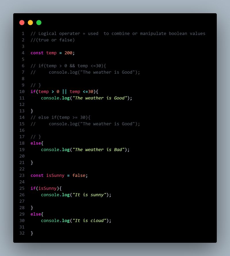 Khemraj Saud on LinkedIn: #webdevelopment #javascript #logicaloperators ... Khemraj Saud on LinkedIn: #webdevelopment #javascript #logicaloperators ...