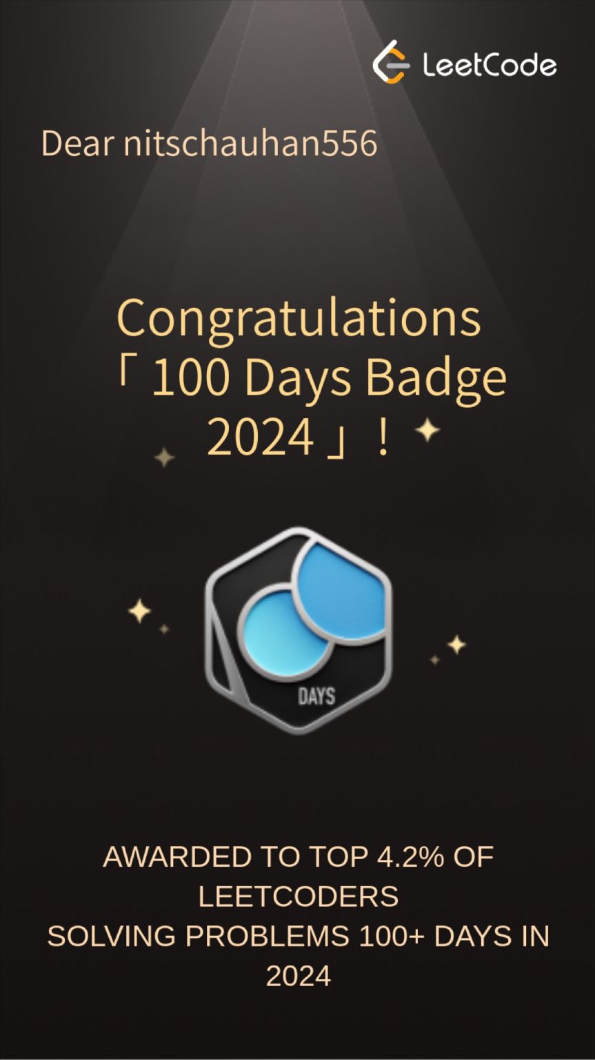 Nitin Chauhan on LinkedIn: š **Milestone Achieved: 100 Days of Code on ... Nitin Chauhan on LinkedIn: š **Milestone Achieved: 100 Days of Code on ...