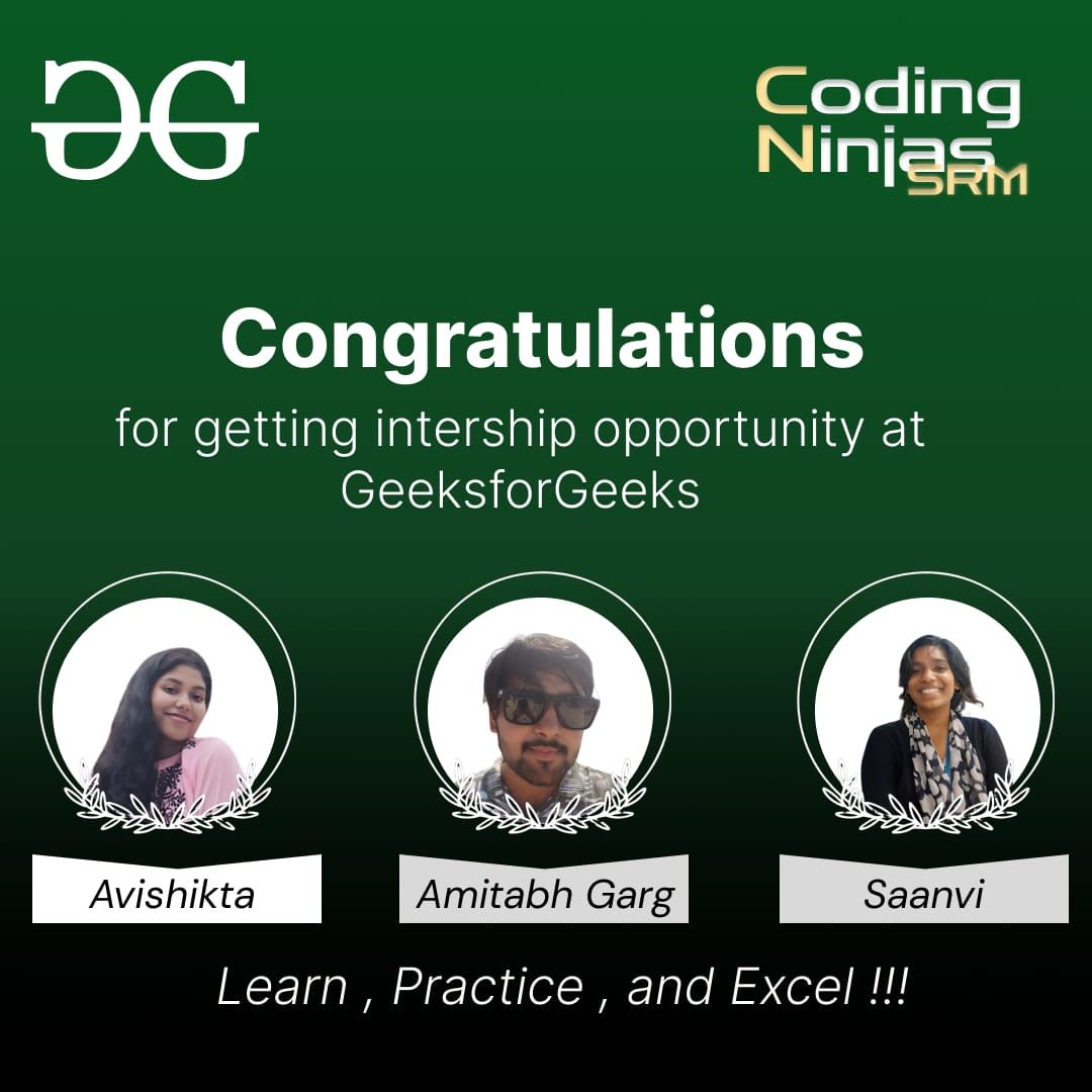 Coding Ninjas Club SRM on LinkedIn: #codingninjassrm #internshipsuccess ... Coding Ninjas Club SRM on LinkedIn: #codingninjassrm #internshipsuccess ...