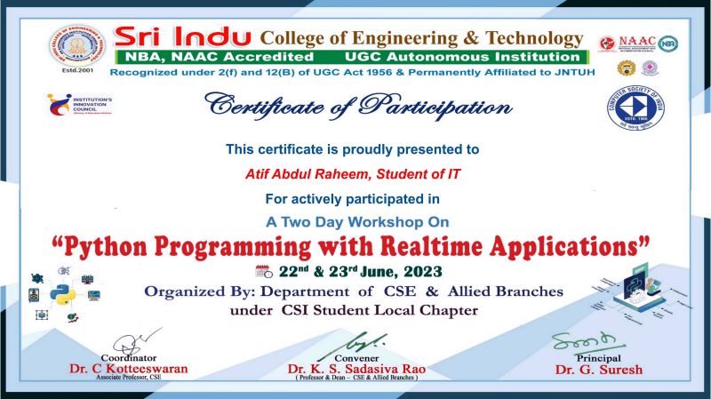 ATIF ABDUL RAHEEM on LinkedIn: #python #programming #workshop # ... ATIF ABDUL RAHEEM on LinkedIn: #python #programming #workshop # ...
