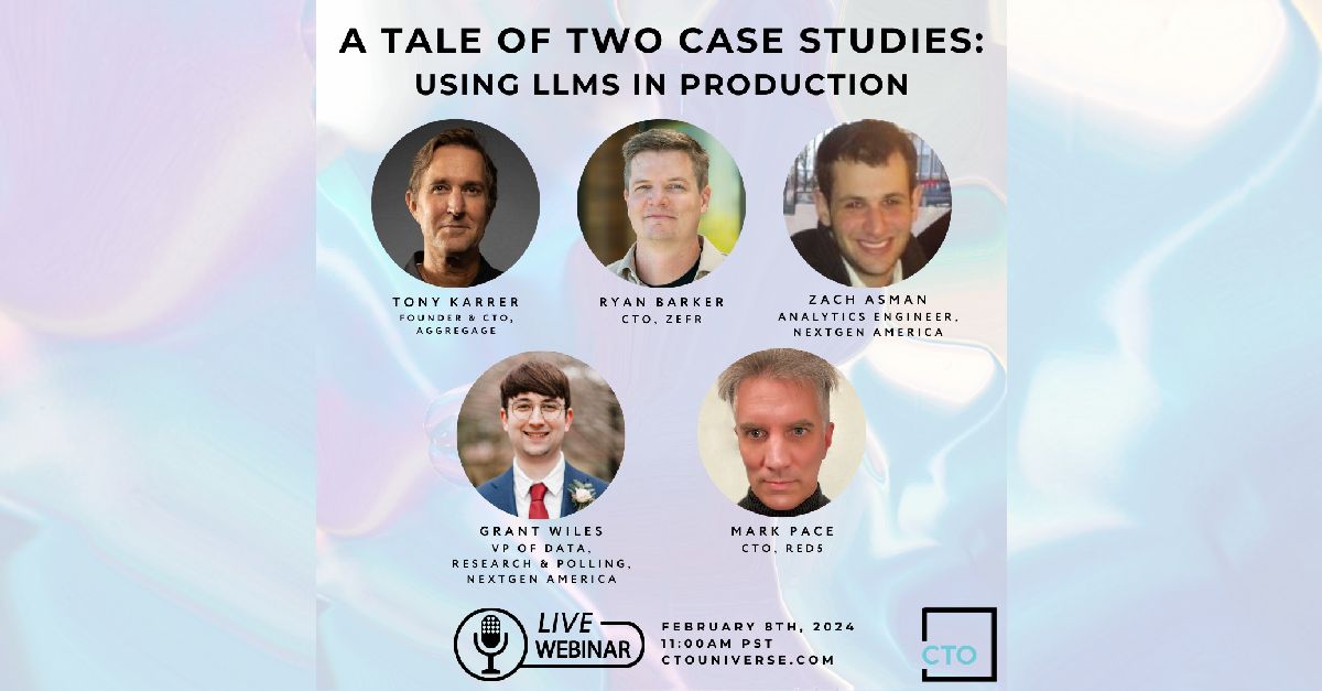 CTO Universe on LinkedIn: A Tale of Two Case Studies: Using LLMs in ... CTO Universe on LinkedIn: A Tale of Two Case Studies: Using LLMs in ...