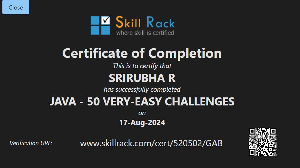 Sri Rubha Rathinam on LinkedIn: #java #programming #learning #skillrack ... Sri Rubha Rathinam on LinkedIn: #java #programming #learning #skillrack ...