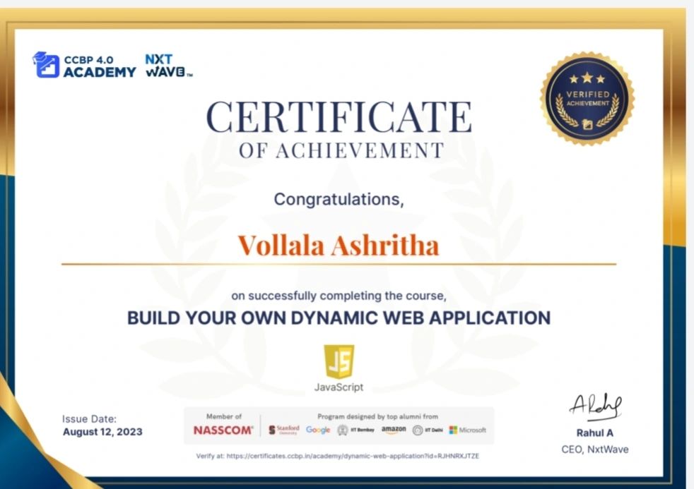 Vollala Ashritha posted on LinkedIn Vollala Ashritha posted on LinkedIn