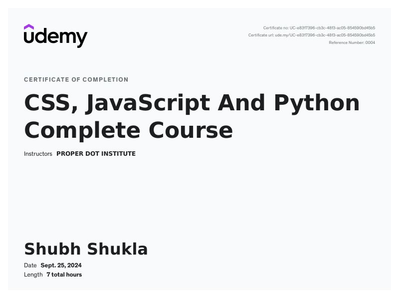 Shubh Shukla on LinkedIn: #udemy #full_stack_development Shubh Shukla on LinkedIn: #udemy #full_stack_development