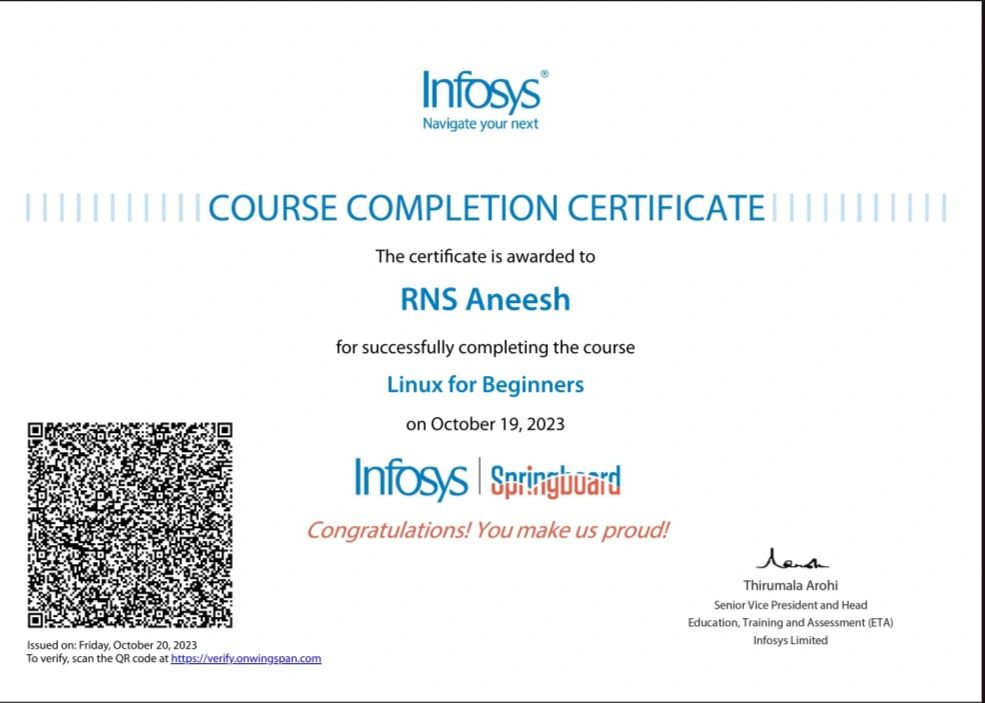 RNS Aneesh on LinkedIn: #linux #certification #learning RNS Aneesh on LinkedIn: #linux #certification #learning