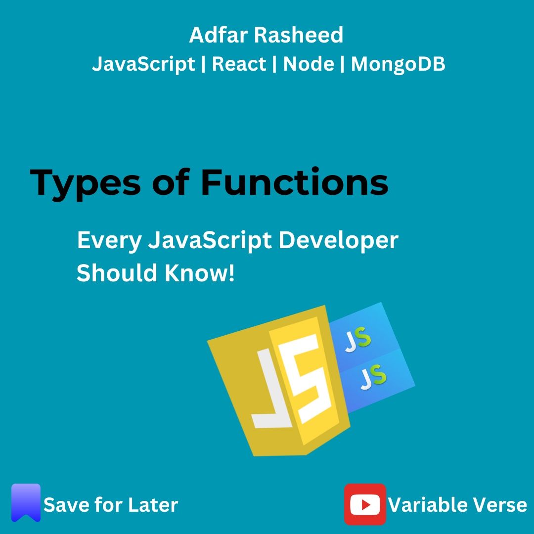Adfar Rasheed on LinkedIn: #javascriptfunctions #functiontypes # ... Adfar Rasheed on LinkedIn: #javascriptfunctions #functiontypes # ...
