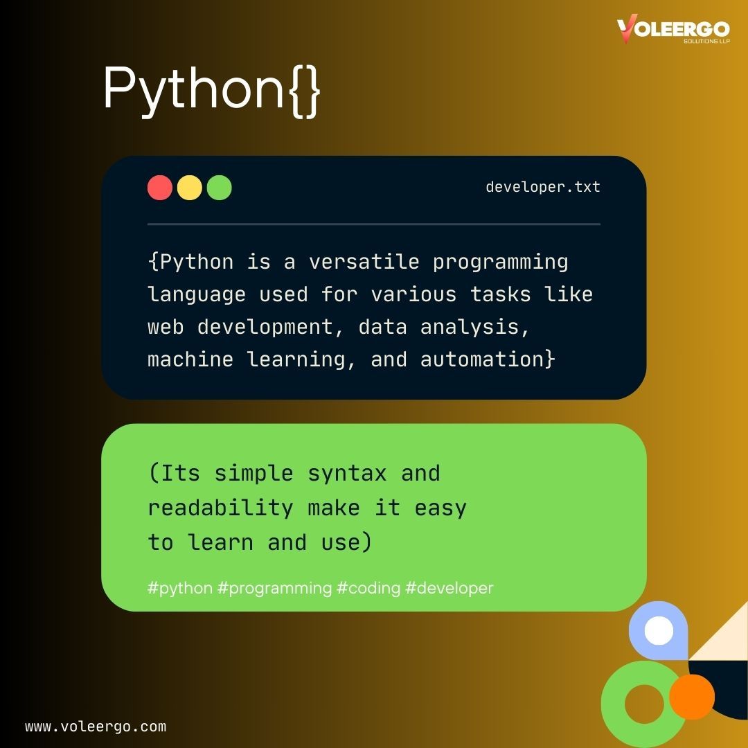 Voleergo Solutions LLP on LinkedIn: #python #programming #coding # ... Voleergo Solutions LLP on LinkedIn: #python #programming #coding # ...
