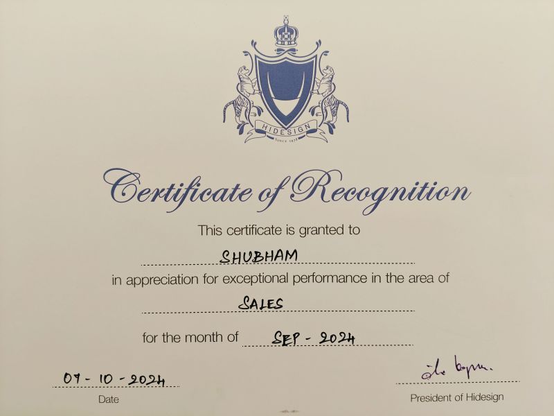 SHUBHAM PATIL on LinkedIn: I would like to thank Hidesign for ... SHUBHAM PATIL on LinkedIn: I would like to thank Hidesign for ...