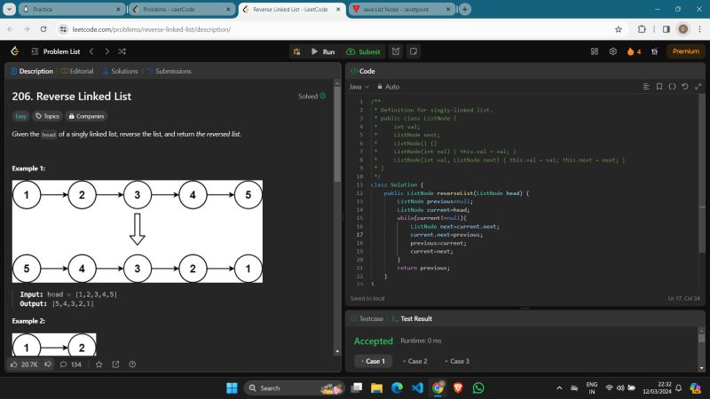 Dhanush B on LinkedIn: Day 36: Reverse Linked List Approach : Iterative ... Dhanush B on LinkedIn: Day 36: Reverse Linked List Approach : Iterative ...