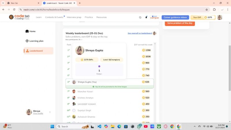 Shreya Gupta on LinkedIn: #codingjourney #codingninjas #problemsolving ... Shreya Gupta on LinkedIn: #codingjourney #codingninjas #problemsolving ...