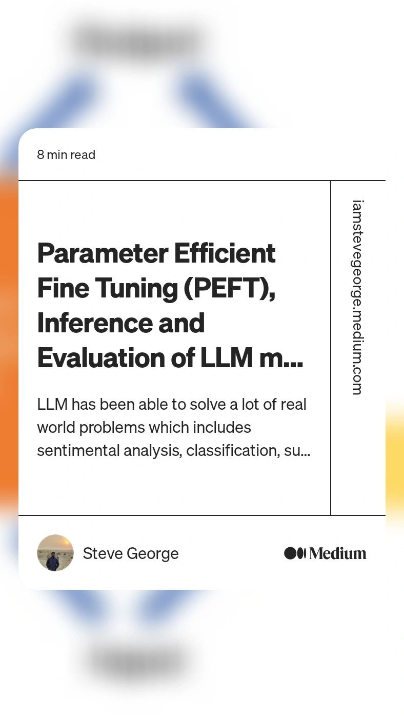 Steve George on LinkedIn: Fine tuning LLM model using PEFT… Steve George on LinkedIn: Fine tuning LLM model using PEFT…