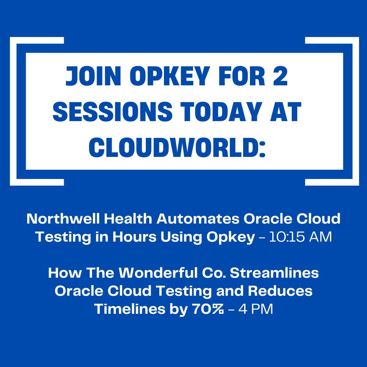 Opkey on LinkedIn: Opkey is here at CloudWorld! Join Pankaj Goel, Dimpy ... Opkey on LinkedIn: Opkey is here at CloudWorld! Join Pankaj Goel, Dimpy ...