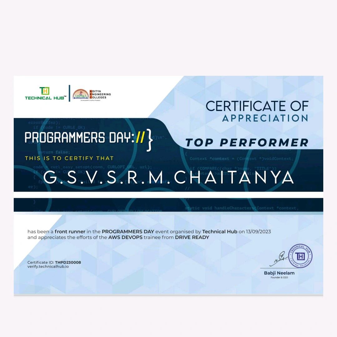 G S V S R Meher Chaitanya on LinkedIn: #programmersday #aws # ... G S V S R Meher Chaitanya on LinkedIn: #programmersday #aws # ...