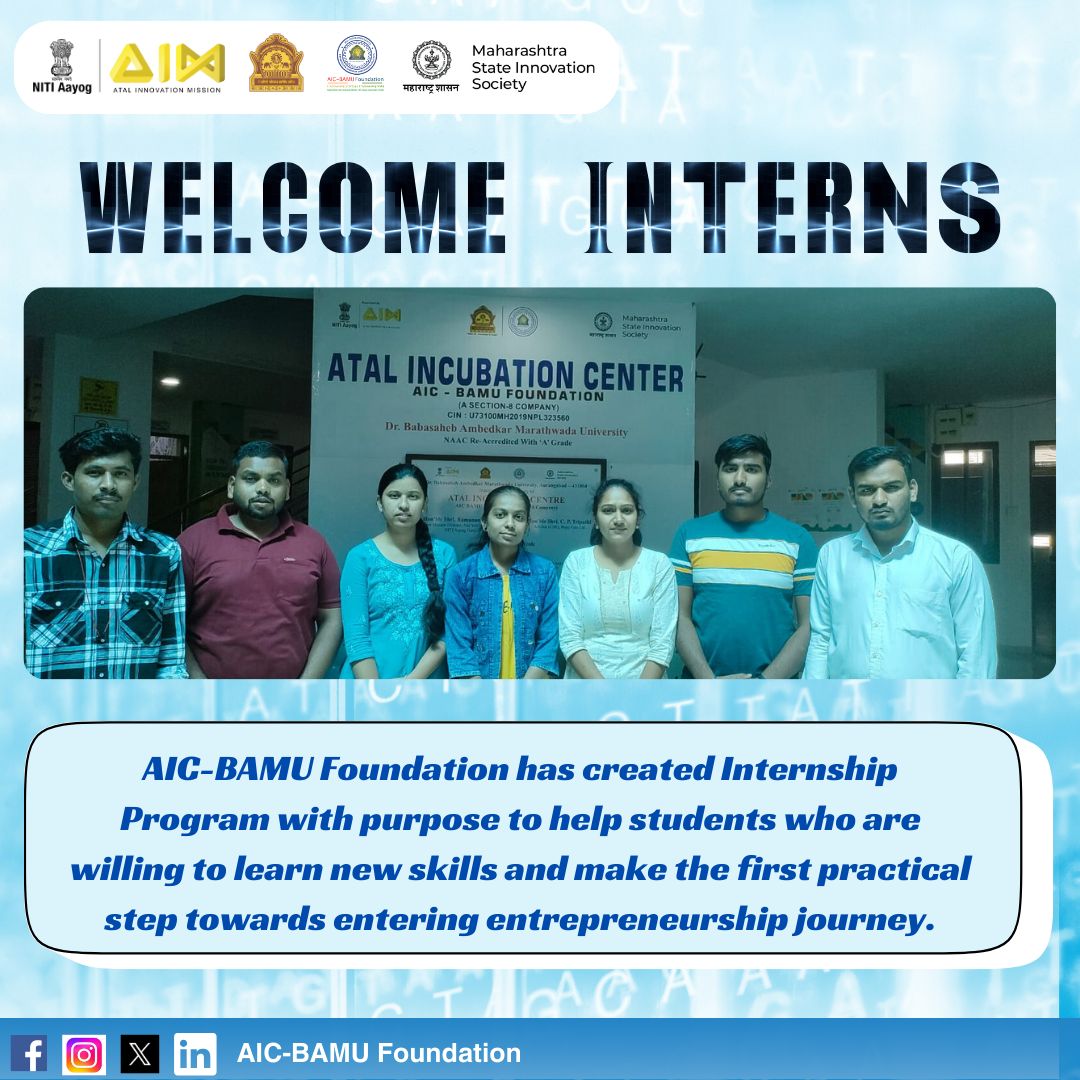 AIC-BAMU Foundation on LinkedIn: #internshipinitiative # ... AIC-BAMU Foundation on LinkedIn: #internshipinitiative # ...