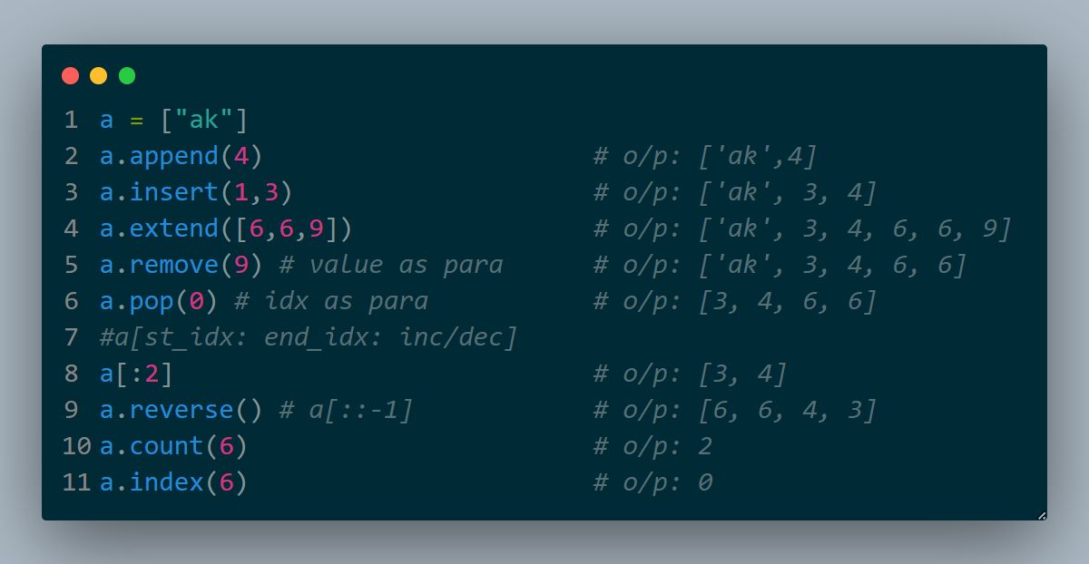 Aravind Kumar Reddy on LinkedIn: #python #list Aravind Kumar Reddy on LinkedIn: #python #list