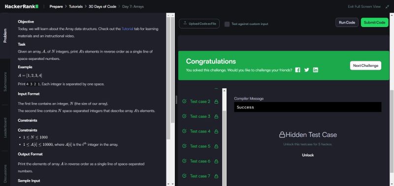 Vishwa N on LinkedIn: #30daysofcode #java #hackerrank #continuouslearning Vishwa N on LinkedIn: #30daysofcode #java #hackerrank #continuouslearning