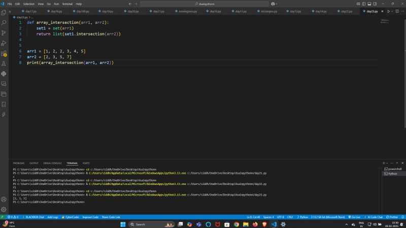 #100daysofcode #day23 #dsa #python | Siddharth Kumar #100daysofcode #day23 #dsa #python | Siddharth Kumar