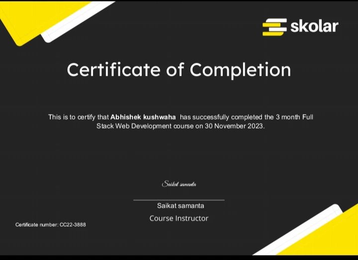 ABHISHEK KUSHWAHA on LinkedIn: Full stack web development complete .... ABHISHEK KUSHWAHA on LinkedIn: Full stack web development complete ....