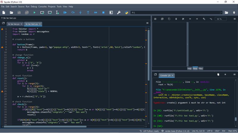 SURYA RAMESH on LinkedIn: #python #tkinter #tictactoe #coding SURYA RAMESH on LinkedIn: #python #tkinter #tictactoe #coding