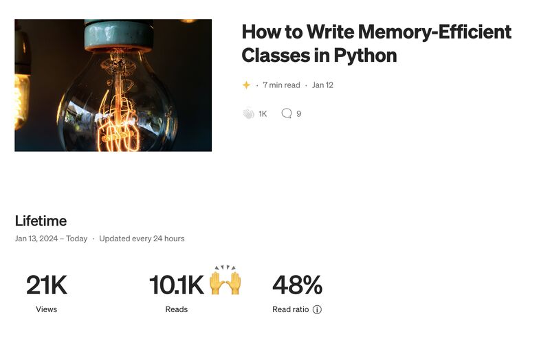 Last week, I published an article on Medium about how to write memory ... Last week, I published an article on Medium about how to write memory ...