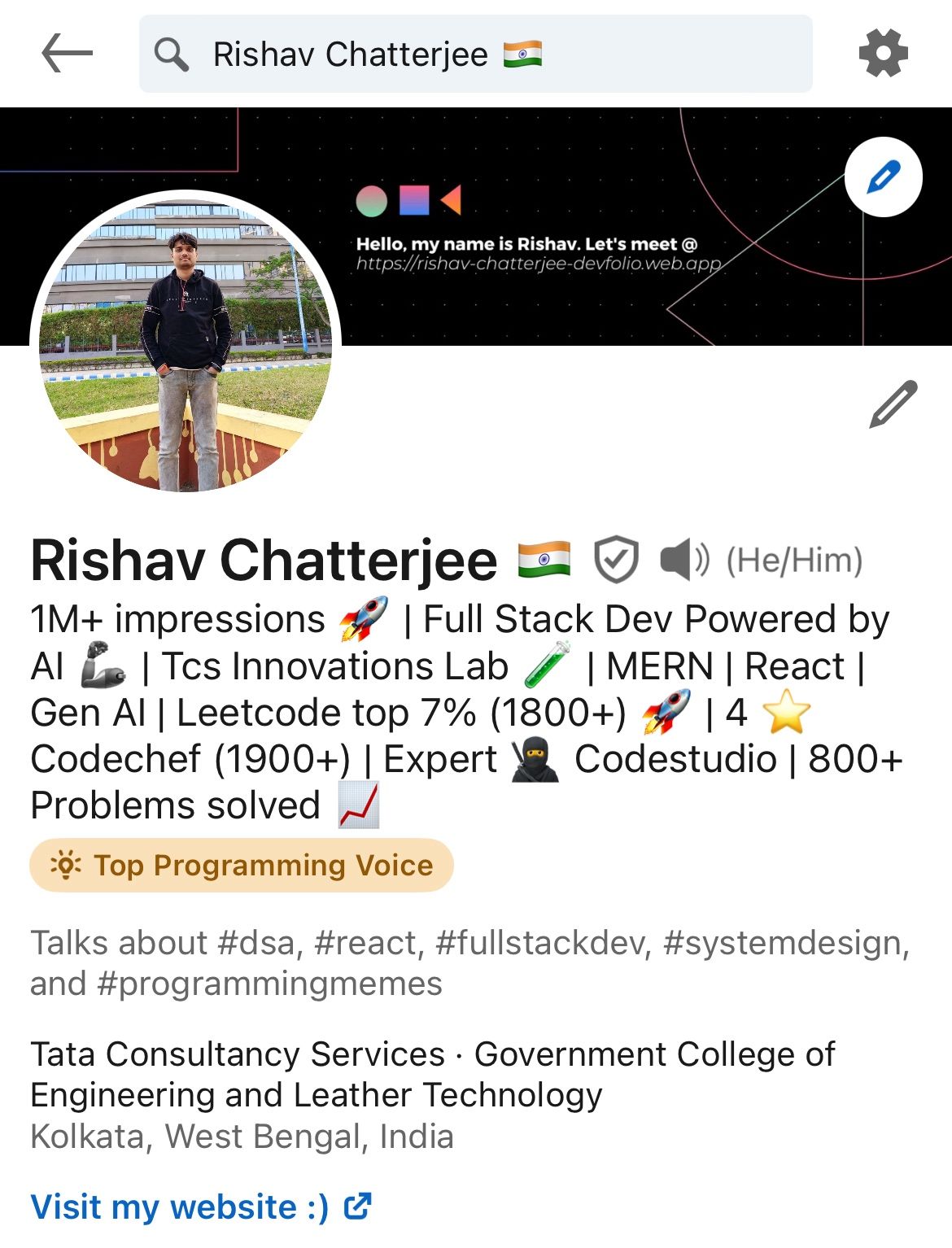 Rishav Chatterjee 🇮🇳 on LinkedIn: #solid #dsa #placement # ... Rishav Chatterjee 🇮🇳 on LinkedIn: #solid #dsa #placement # ...