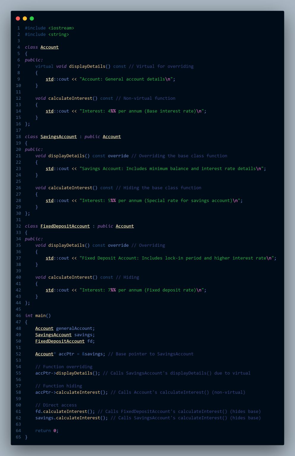 Kaustubh Tripathi on LinkedIn: #cplusplus #oop #functionhiding # ... Kaustubh Tripathi on LinkedIn: #cplusplus #oop #functionhiding # ...
